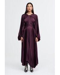 Acler Rhodes Midi Dress, 100% Polyester in Red | Lyst UK