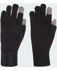 adidas Logo Knit Gloves in Red | Lyst UK