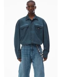Alexander Wang Oversized Tailored Shirt Jacket In Wool in Alexander Wang Oversized Tailored Shirt Jacket In Wool in