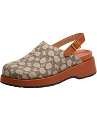 COACH Ashton Clog In Signature Jacquard in Black | Lyst