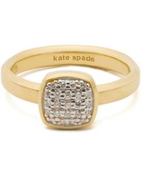Kate Spade Time To Shine Pave Diamond Ring in White | Lyst