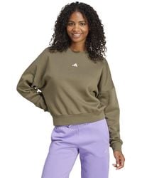 adidas Essentials Small Logo Feel Cozy Hoodie in Purple | Lyst UK