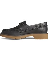 Sperry Top-Sider Ladies Footwear Wells Boat Shoe in Black | Lyst