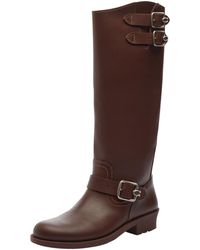 COACH Daria Moto Boot Industrial Shoe in Black | Lyst