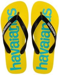 Havaianas S Hav. Top Logomania 2 Ruby Red Flip Flops Navy Blue 11-12 Uk ...