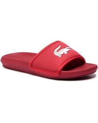 Lacoste Croco Slide 119 3 Cma Sliders in Red for Men | Lyst UK