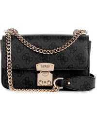 Guess Factory Kiran Logo Convertible Crossbody in White | Lyst UK