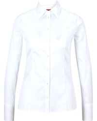 HUGO The Slim Tee Label in White | Lyst UK