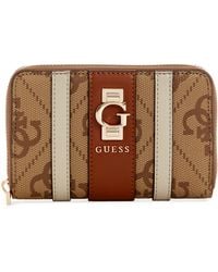 Guess Erenia Slg Medium Zip Around in Black | Lyst UK