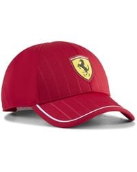 PUMA Scuderia Ferrari Logo Cap in Red for Men | Lyst UK