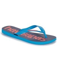 Havaianas S Hav. Top Logomania 2 Ruby Red Flip Flops Navy Blue 11-12 Uk ...