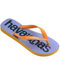 Havaianas S Hav. Top Logomania 2 Ruby Red Flip Flops Navy Blue 11-12 Uk ...