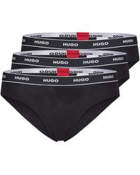 HUGO Triplet Brief Stripe 10272521 Letter in White | Lyst UK