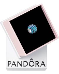 PANDORA Wave Charm in Blue | Lyst UK