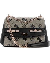 Guess Factory Kiran Logo Convertible Crossbody in White | Lyst UK