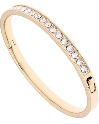 Ted Baker Crystal & Pearl Wave Bangle Bracelet in Metallic | Lyst UK