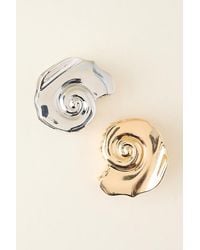 Anthropologie Mixed Metal Wavy Snap Clips, Set Of 3 in Natural | Lyst UK