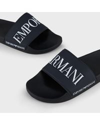 Emporio Armani Slippers for Men - Up to 35% off at Lyst.com