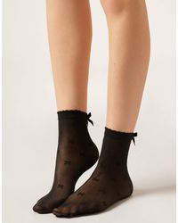 Calzedonia Sheer Socks in Black | Lyst UK