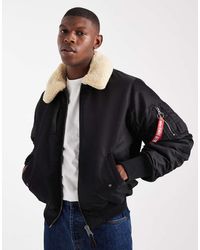Alpha Industries B 15 Mod Reversible Bomber Jacket in Black | Lyst UK