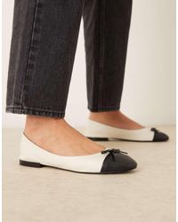 Mango Ballerina With Metallic Bow Detail in Pink | Lyst UK