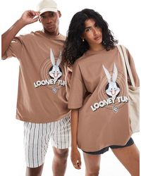 ASOS Oversized License T-Shirt With Bugs Bunny Looney Tunes Prints in ...