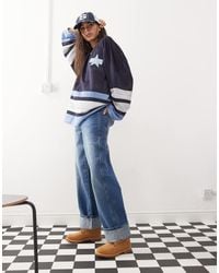 Collusion X002 Baggy Jeans With Seam Tint in Black | Lyst UK