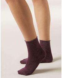 Calzedonia Glitter And Bow Socks in Black | Lyst UK