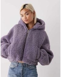 Monki Fitted Scuba Zip Jacket in Black | Lyst UK