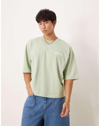 ASOS Boxy Oversized T-shirt With Print in Black for Men | Lyst UK