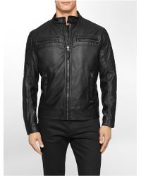 Calvin Klein Leather jackets for Men - Up to 50% off at Lyst.com