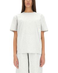 T By Alexander Wang Essential Shrunk T-Shirt in Black | Lyst UK