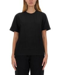 T By Alexander Wang Essential Shrunk T-Shirt in Black | Lyst UK