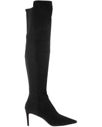 Stuart Weitzman Stuart Power Boot 75 Knee-high in Black | Lyst
