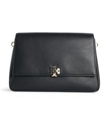Tory Burch Charlie Medium Shoulder Bag in Gray | Lyst