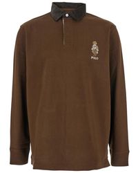 Polo Ralph Lauren Logo Embroidery Polo Shirt in Blue for Men | Lyst UK