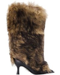 UGG X Ambush Leather Heeled Boots in Pink | Lyst UK