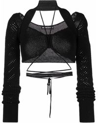 ANDREA ADAMO Synthetic Top Black - Lyst