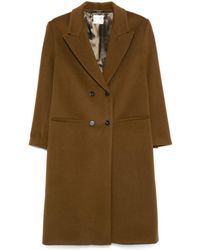 Forte Forte Double-Breasted Cashmere Blend Coat in Natural | Lyst
