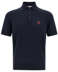 Brunello Cucinelli Logo Embroidery Swimsuit in Orange for Men | Lyst UK