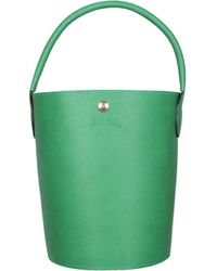 Longchamp Cuir De Russie Bucket Bag in Red | Lyst UK