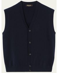 Loro Piana Baby Cashmere Knit Classic-Fit Vest in Green for Men | Lyst