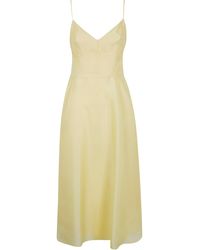 Alberta Ferretti Triple Organza Midi Dress in Blue | Lyst UK