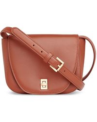 Whistles Carlota Satchel Turnlock Crossbody in Black | Lyst