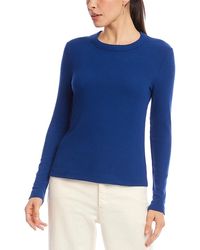 Karen Kane Ribbed Crewneck Top in Black | Lyst UK