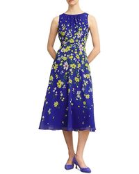 Hobbs Isabelle Midi Dress in Green | Lyst