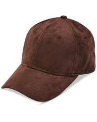Aqua Faux Suede Baseball Cap in Blue | Lyst UK
