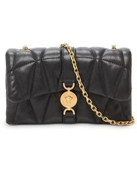 Versace Mini Quilted Kleio Leather Crossbody Bag in Red | Lyst