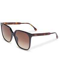 Fendi Rimless Square Sunglasses, 59Mm in Metallic | Lyst UK
