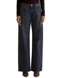 AG Jeans Adria Low Rise Wide Leg Jeans in Grey | Lyst UK